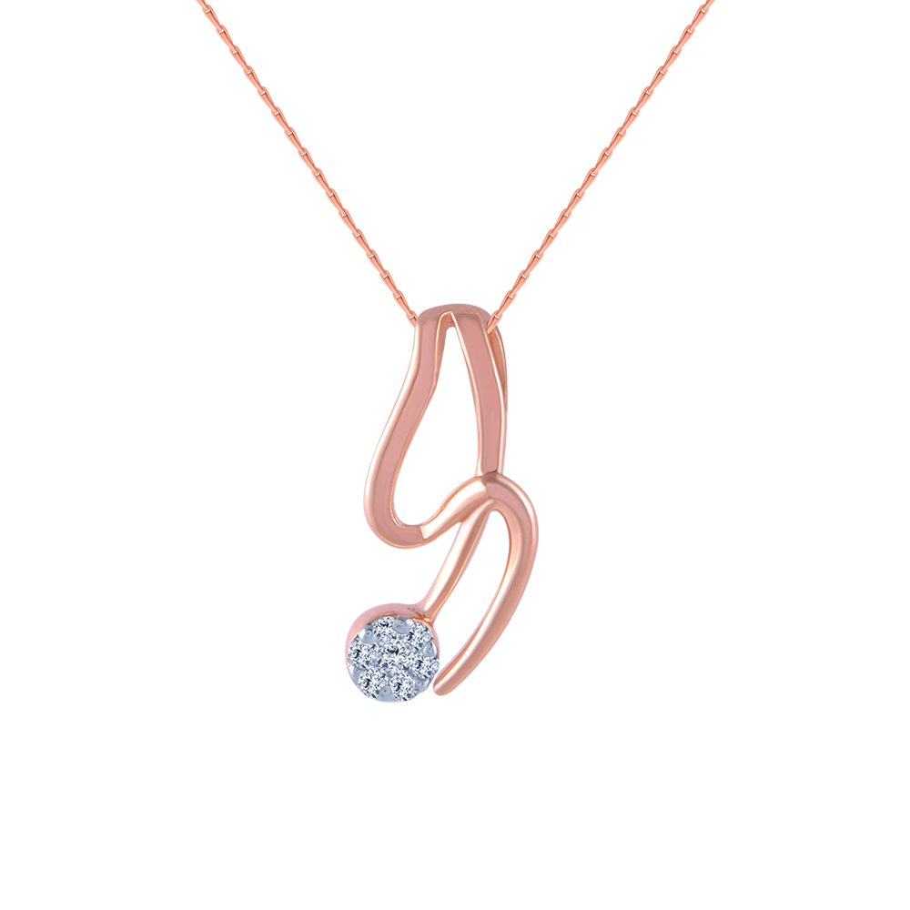 14k (585) Rose Gold And Diamond Pendant For Women – P.C. Chandra Jewellers