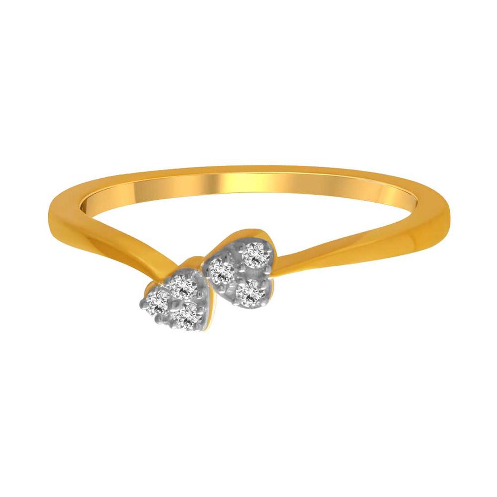 Unique 14K Gold Double Heart Ring | PC Chandra Jewellers – P.C. Chandra ...