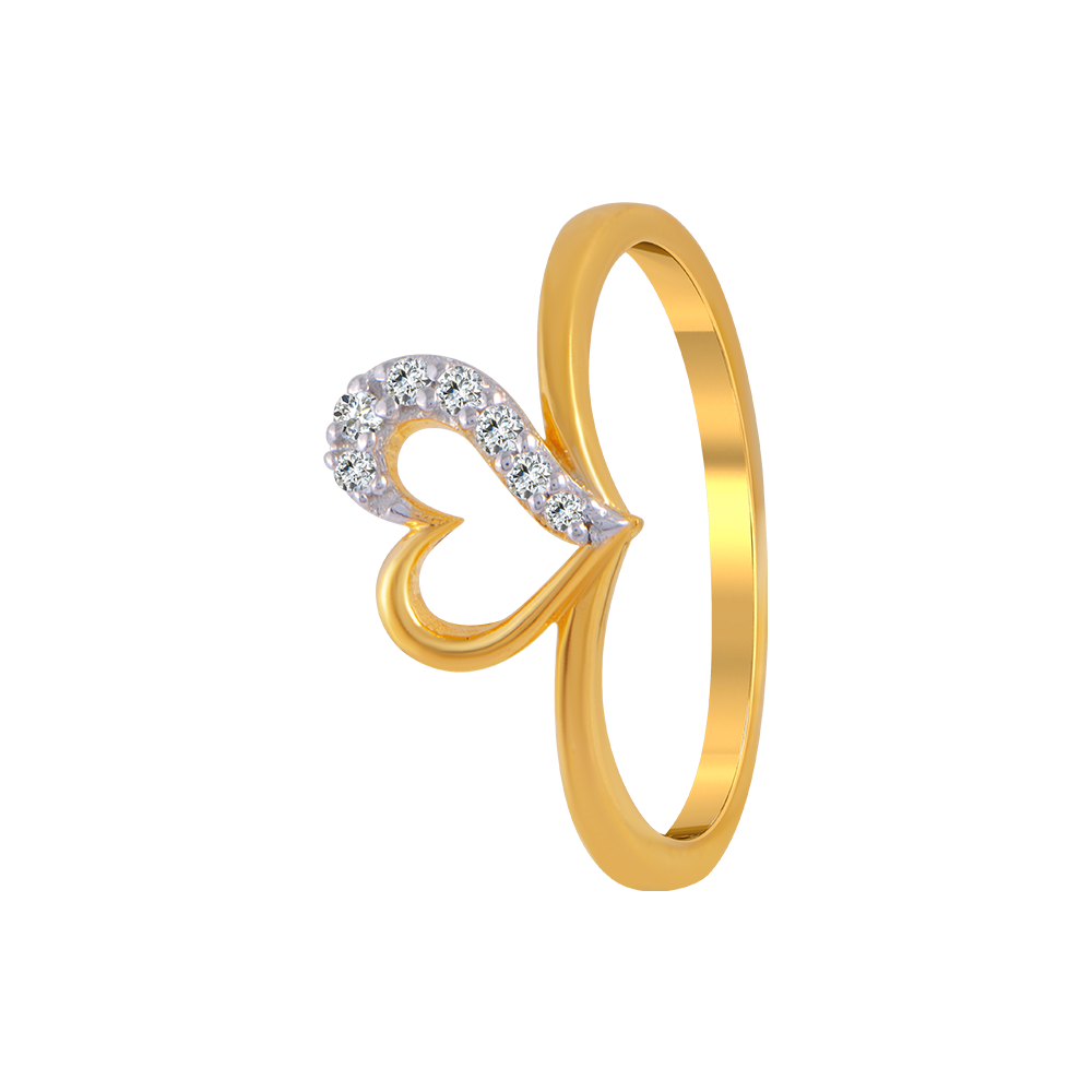 14KT gold heart finger ring for special ones | PC Chandra – P.C ...