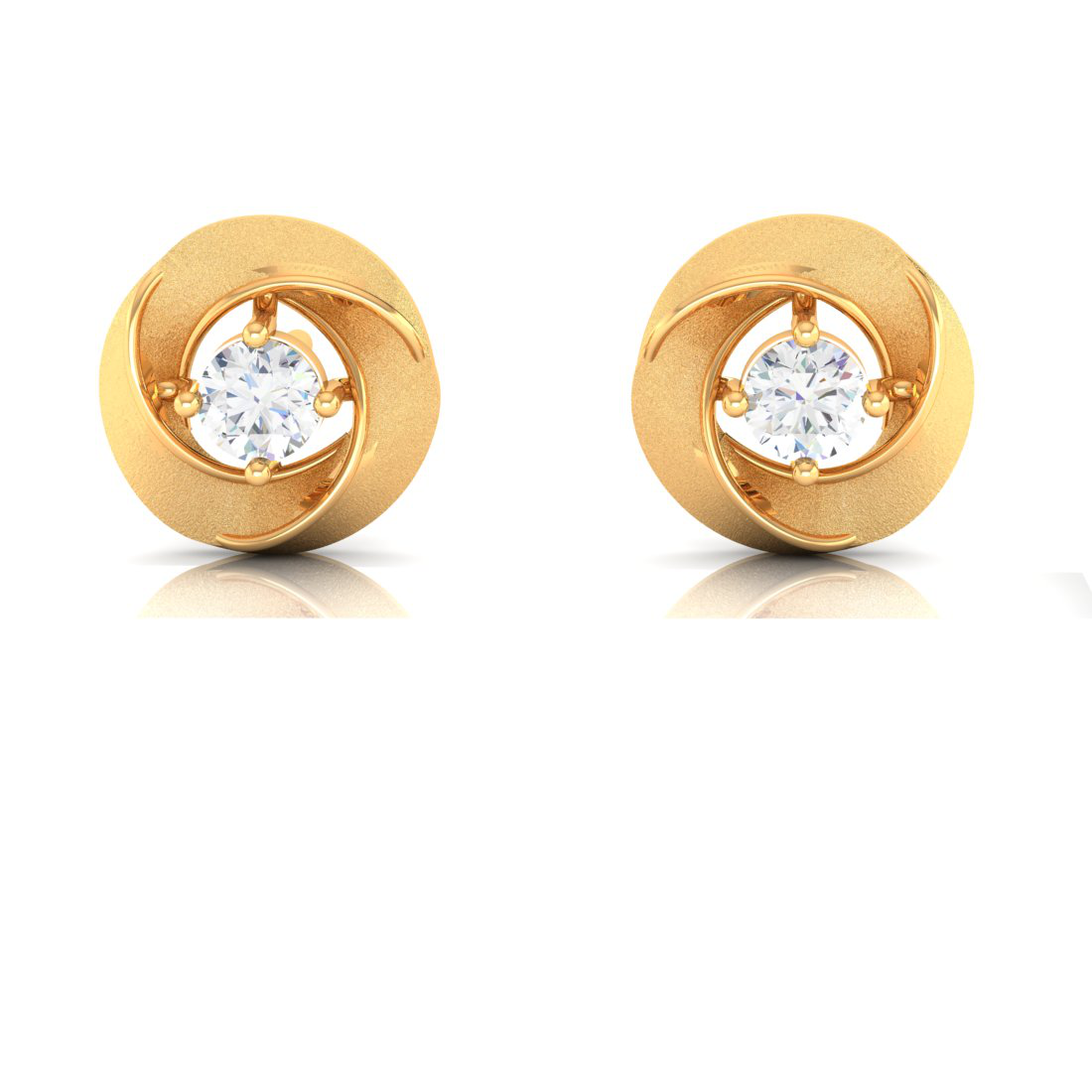PC Chandra 14k Gold Flower Shape Diamond Earrings | PC Chandra ...