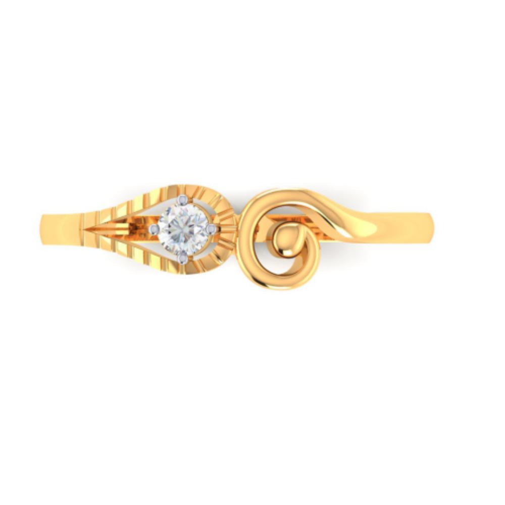 Buy 14K Stunning Floral Designed Diamond Gold Ring | PC Chandra ...