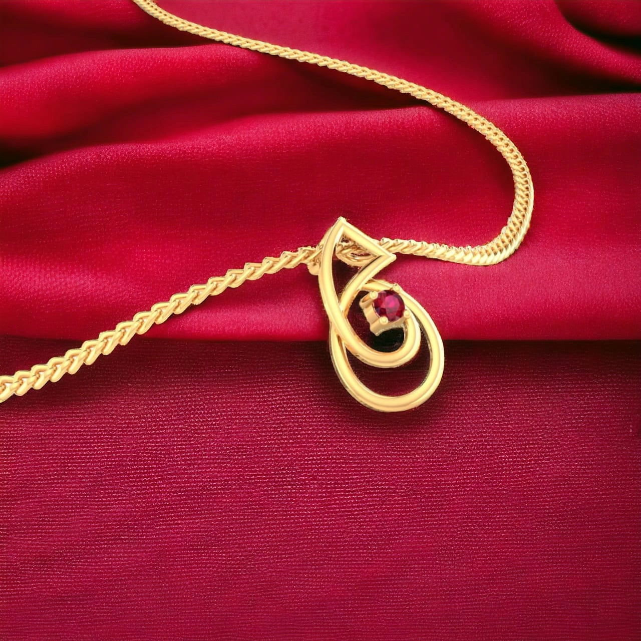 14k gold pendant abstract spiral design | PC Chandra Amazea Collection ...