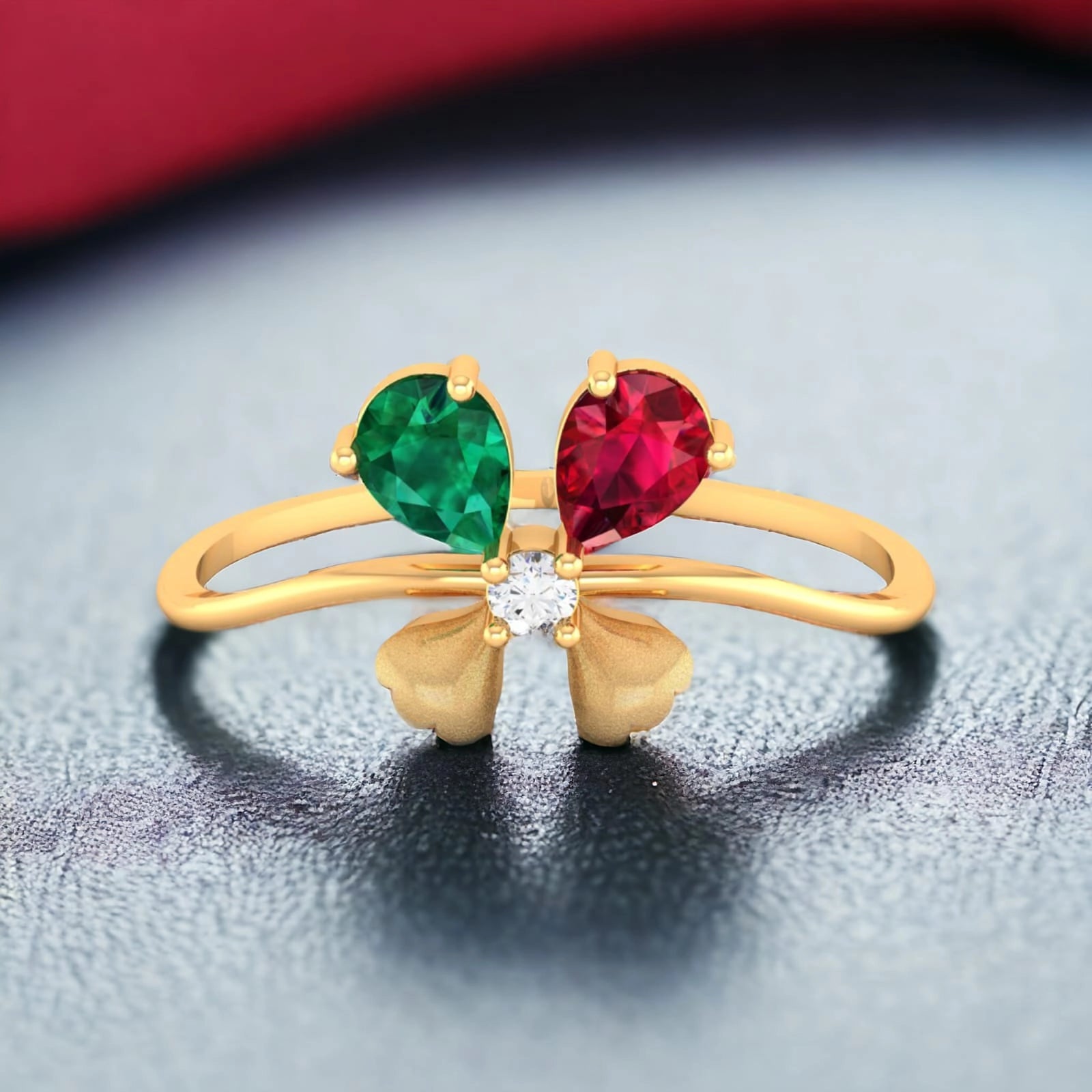 Glorious 14K Yellow Gold Floral Ring | PC Chandra Amazea Collection – P ...