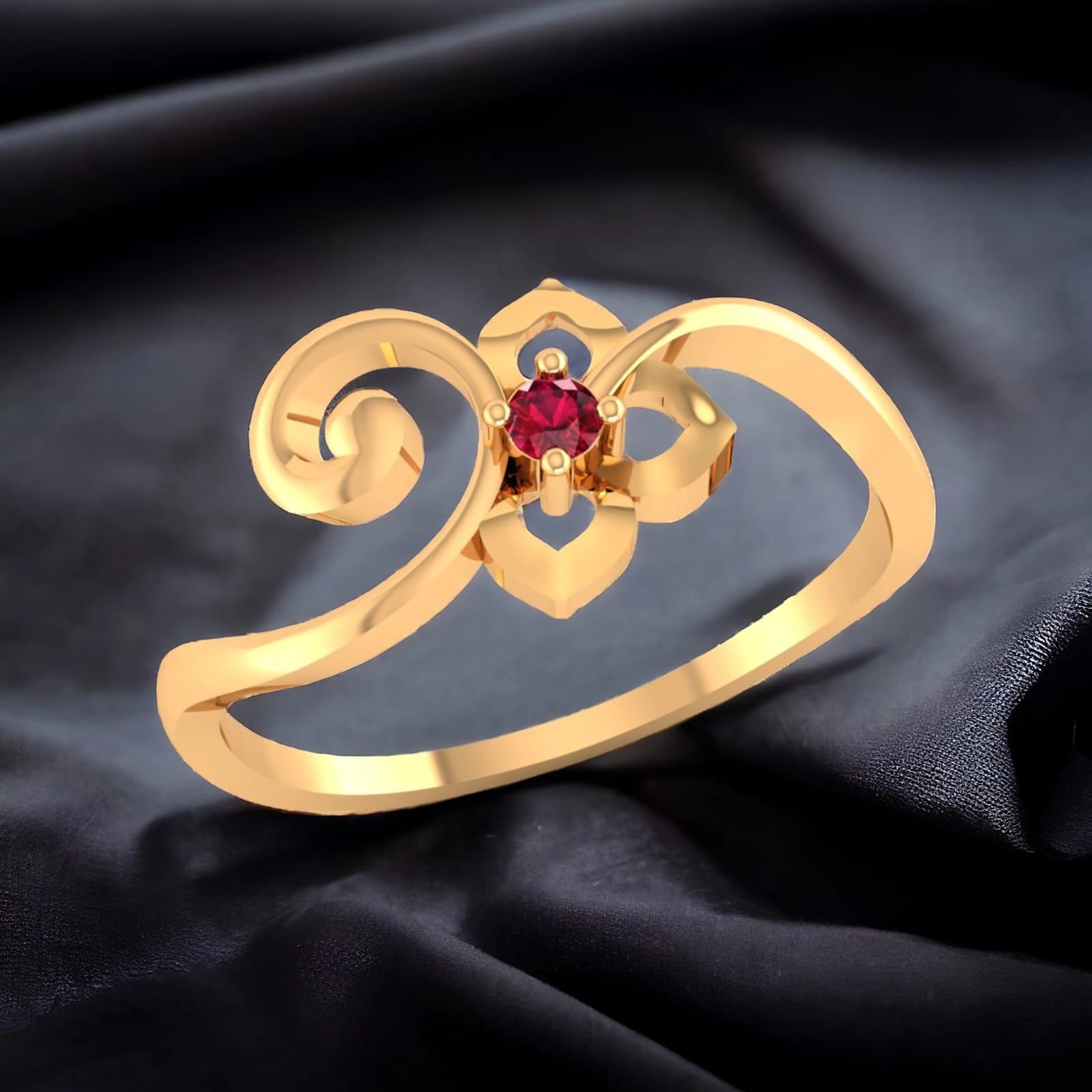 Regal Gold Ring for Women | PC Chandra Gold Ring Design – P.C. Chandra ...