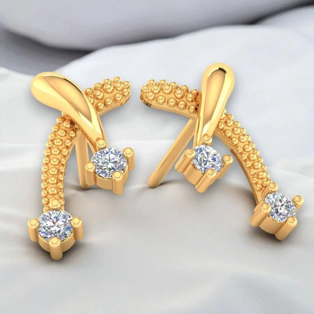 P.C. Chandra Jewellers Celeste Arc 14KT (585) Yellow Gold and Diamond ...