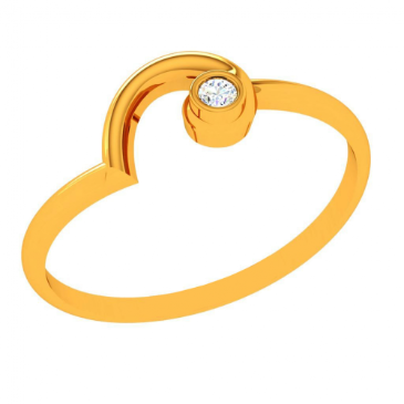 Finger ring online | 14K Conceptual yellow gold ring ? PC Chandra – P.C ...