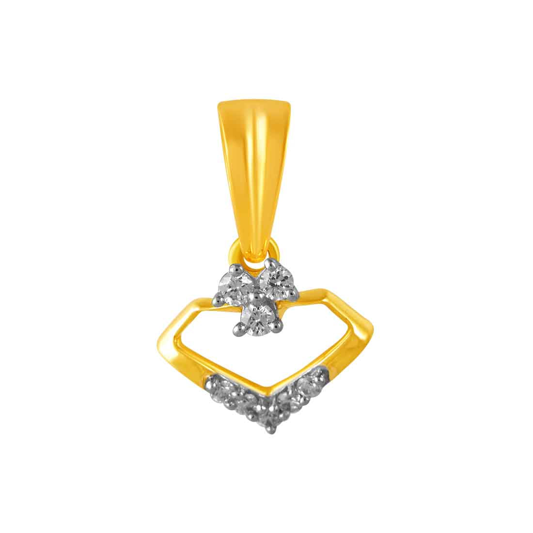 14k Gold Diamond Shaped Pendant With Stone Accents – P.C. Chandra Jewellers