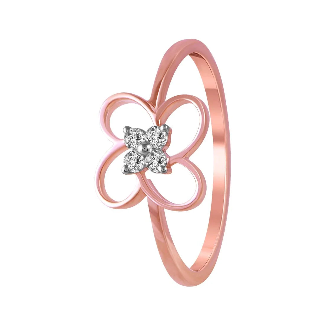 14K Gold Ring With A Butterfly Design And A Diamond-studded Centre ...