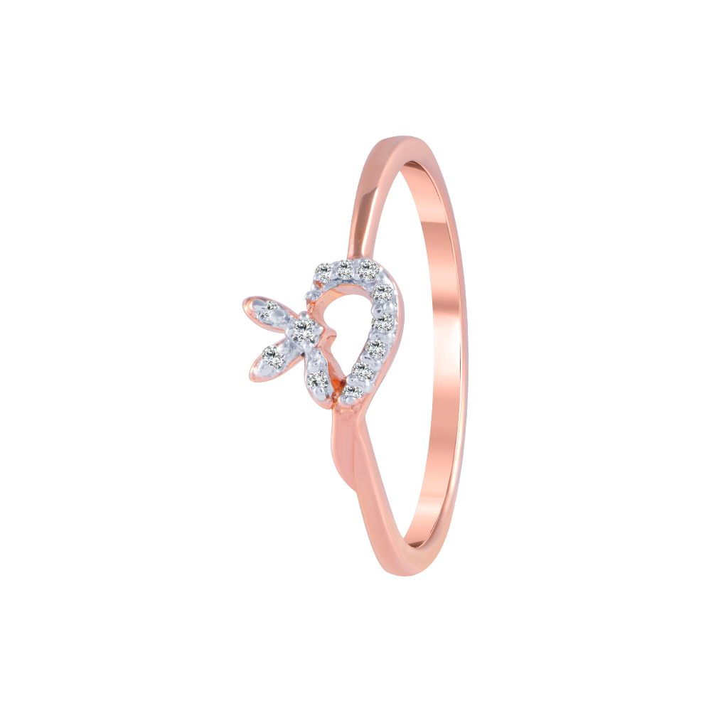 18K rose gold diamond floral ring | PC Chandra Jewellers – P.C. Chandra ...