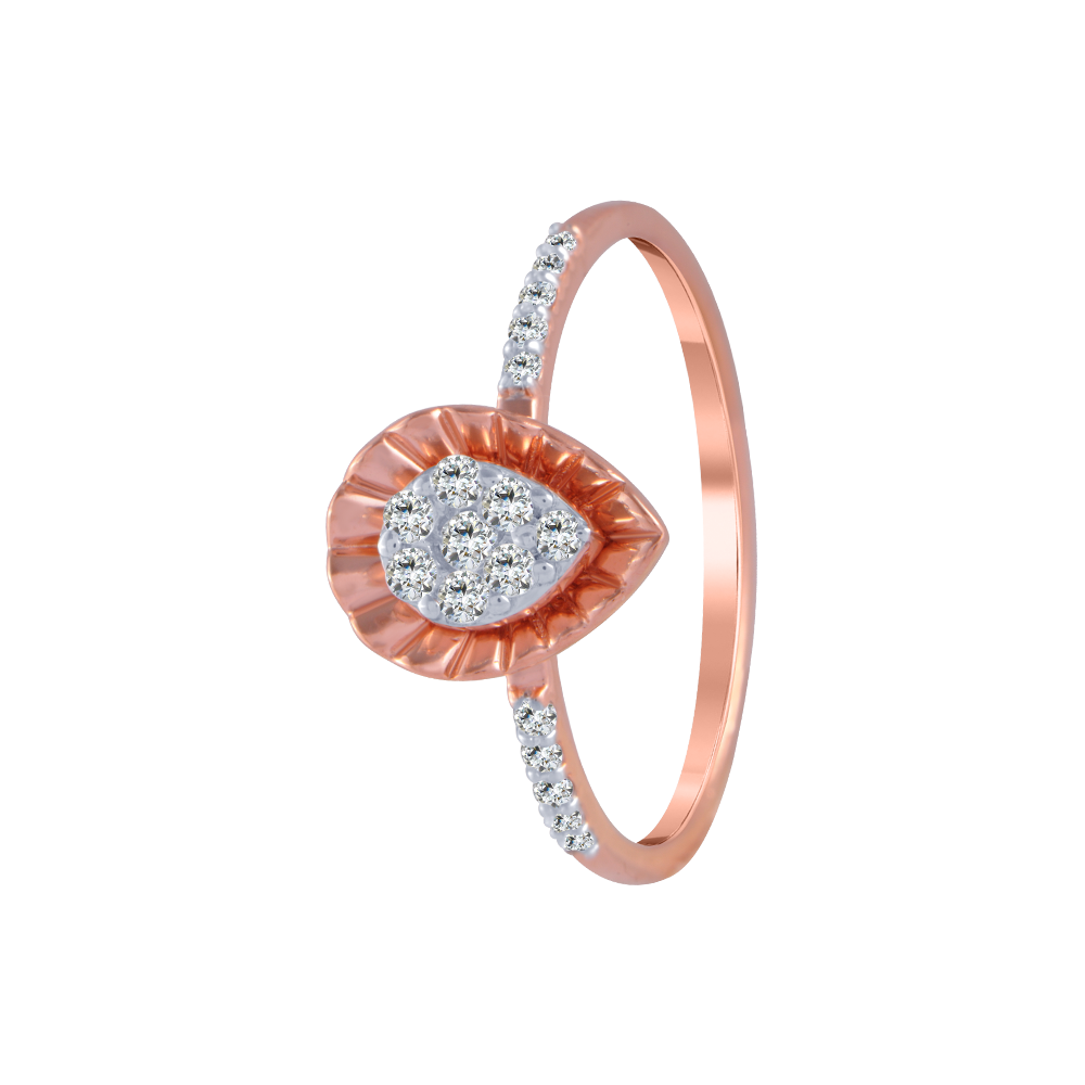 18K Rose Gold Diamond Rings for Women designs with price | PC Chandra ...
