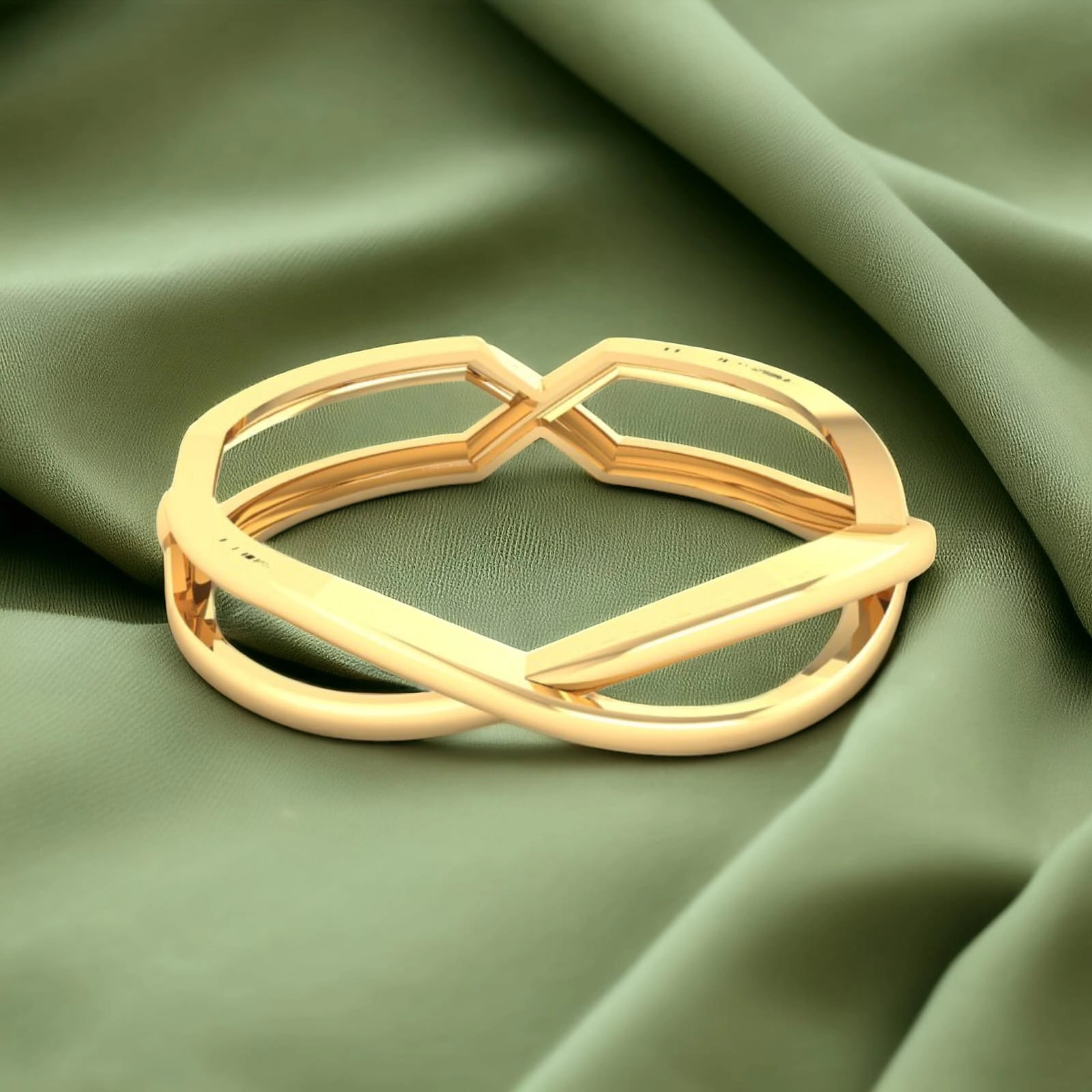P.C. Chandra Jewellers 18KT Enthralling Geometric Gold Ring for Women ...