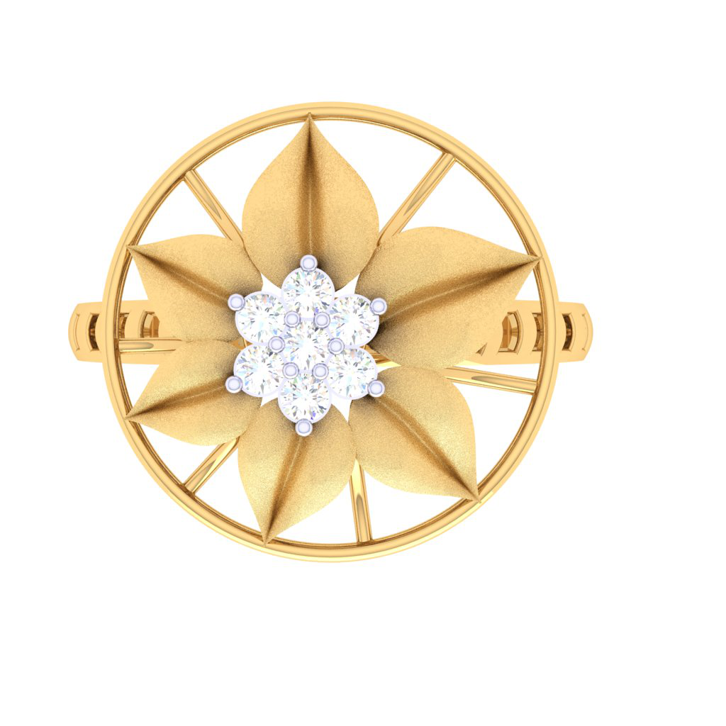 Dazzling Diamond Floral Ring|Diamond Ring Collection | PC Chandra ...