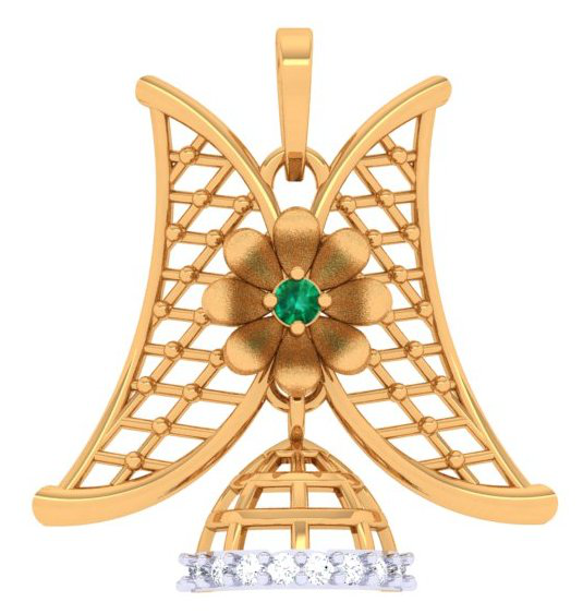 Glow Chain Gold Diamond Pendant - PC Chandra Jewellers – P.C. Chandra ...