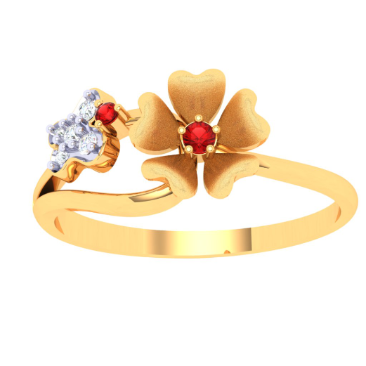 18K stunnting diamond ring with floral design\ Pc Chandra diamond ...