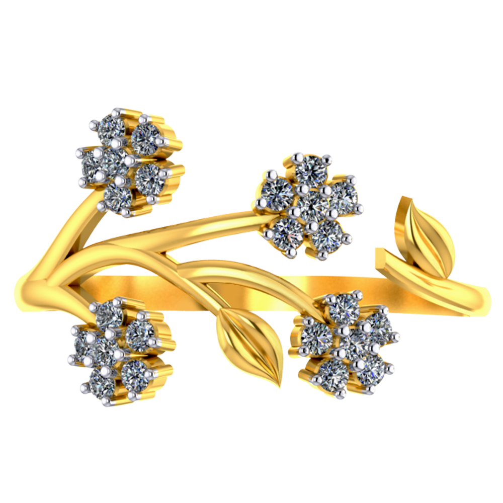 Dazzling 18k Gold and Diamond Thumb Ring | Exclusive Women's thumb Ring ...