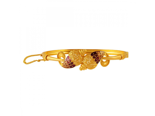 22K Gold Bangles Two Conch Shape Details | PC Chandra Jewellers – P.C ...