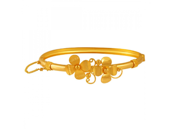 22K Gold Bangles | Two Flowers Shape Details | PC Chandra Jewellers – P ...