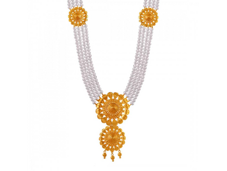 22K Gold & Pearl Sitahar | PC Chandra Jewellers – P.C. Chandra Jewellers