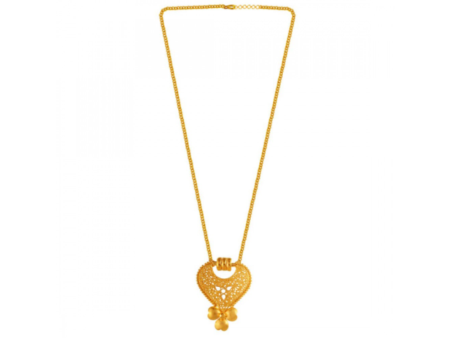 22K Gold Floral Chain Pendant | PC Chandra Jewellers – P.C. Chandra ...