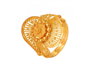 Buy 22k Glamorous floral mesh gold finger ring | PC Chandra Jewellers ...