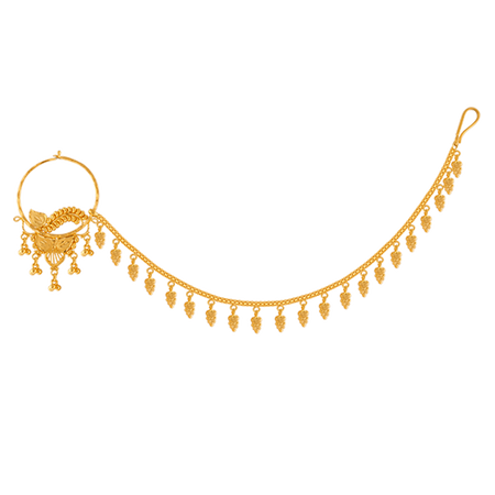 Bridal Gold Nath Design | Latest Wedding Nose Ring Design - PC Chandra ...