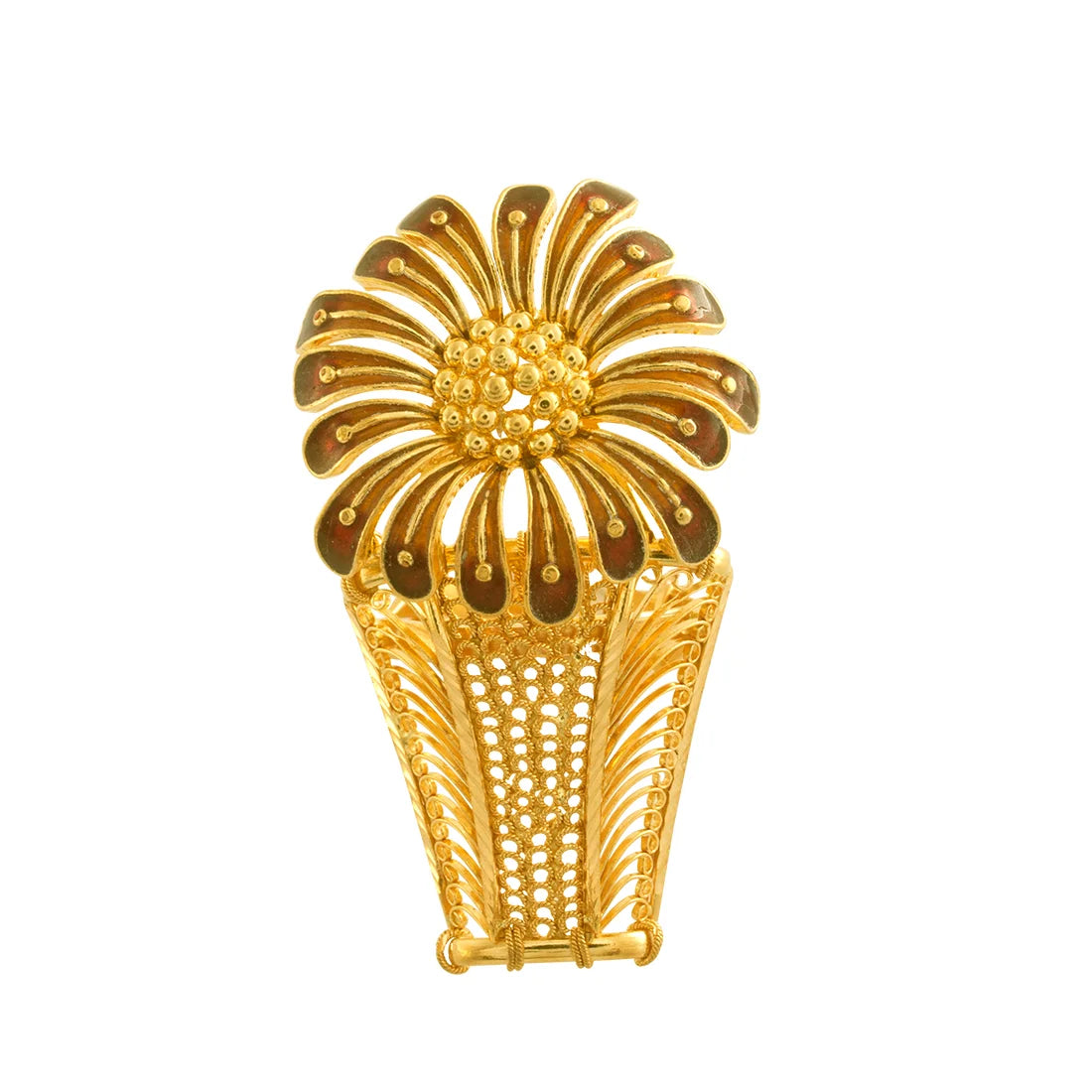 22K Gold Ring with Beautiful Flower Motif | Mugdhaa Collection from PC ...