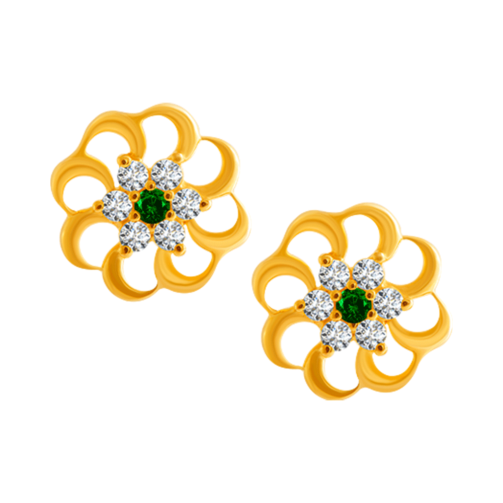 PC Chandra Floral Stud Earrings Jewellery India Online - PC Chandra ...