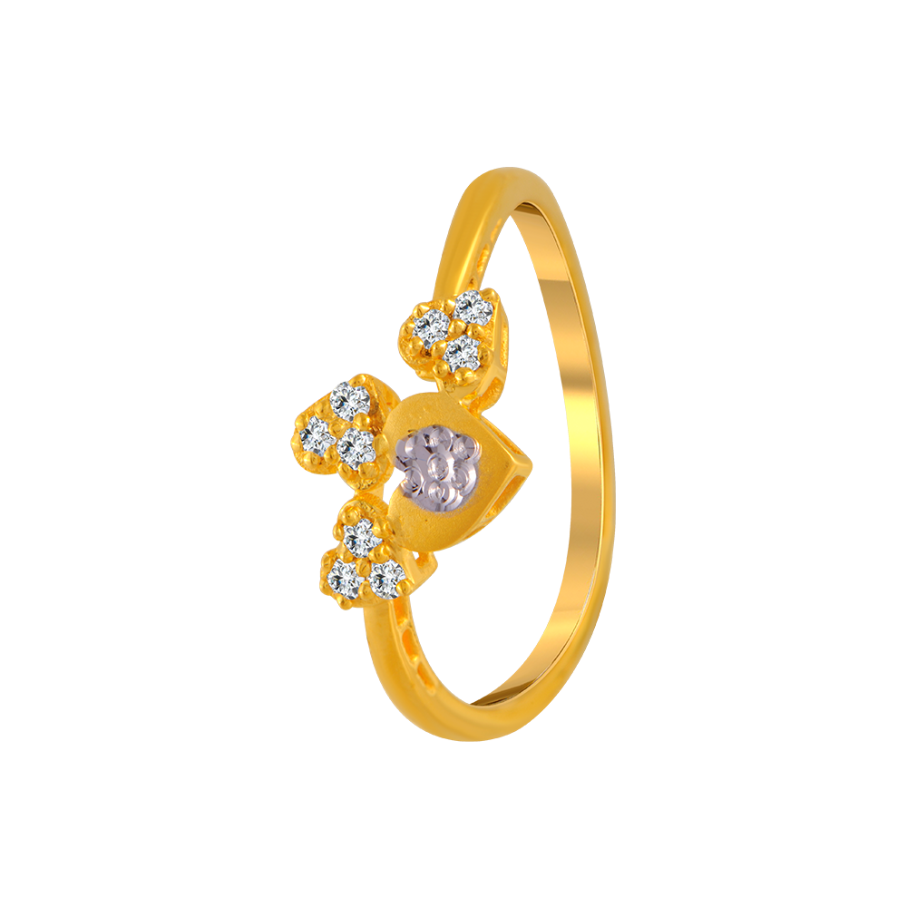 Buy PC Chandra 22KT Gold Finger Ring with Heart Design Online – P.C ...