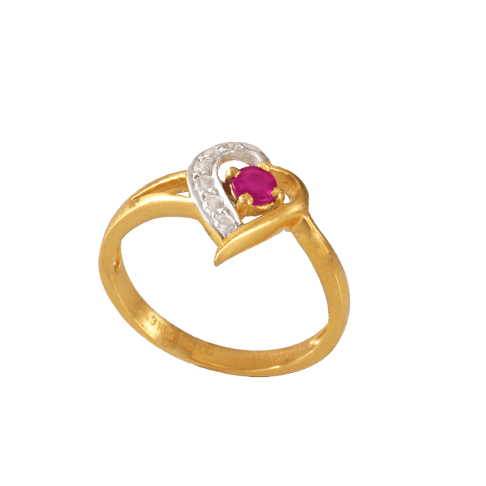 Buy Womens 22KT Yellow Gold Ring from PC Chandra Gold lite Collection ...