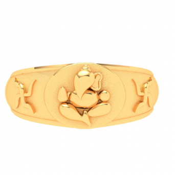 22K Gold Ring With Ganesha & Om Sign For Male | PC Chandra Jewellers ...