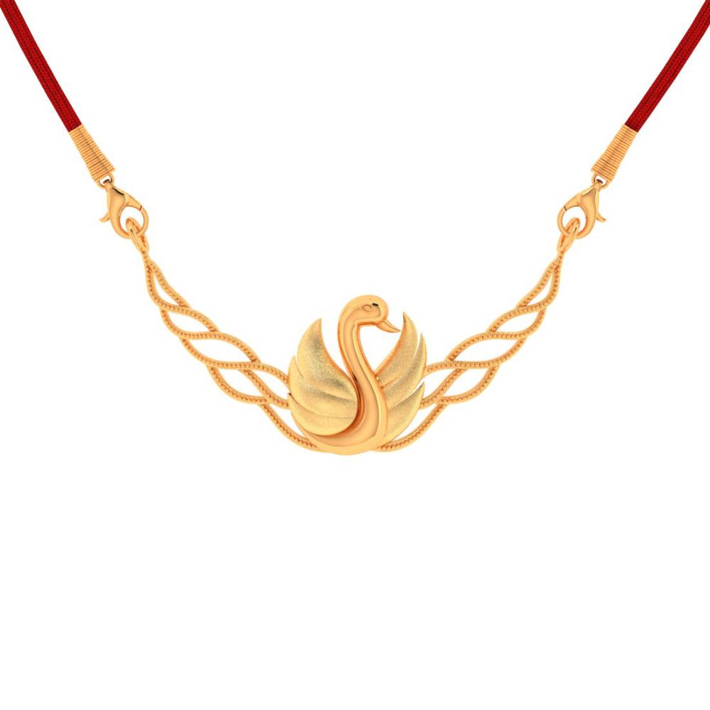 Buy Unique 22k Leafy Swan Gold Necklace from PC Chandra jewellers | PC ...