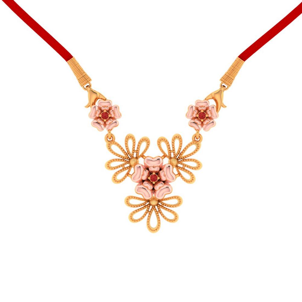 Exclusive 22K Floral Designed Gold Necklace | PC Chandra Jewellers – P ...