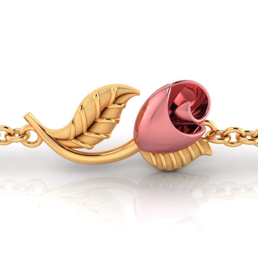 Latest Design Trends 22K Rose Gold Chain Bracelet from PC Chandra ...