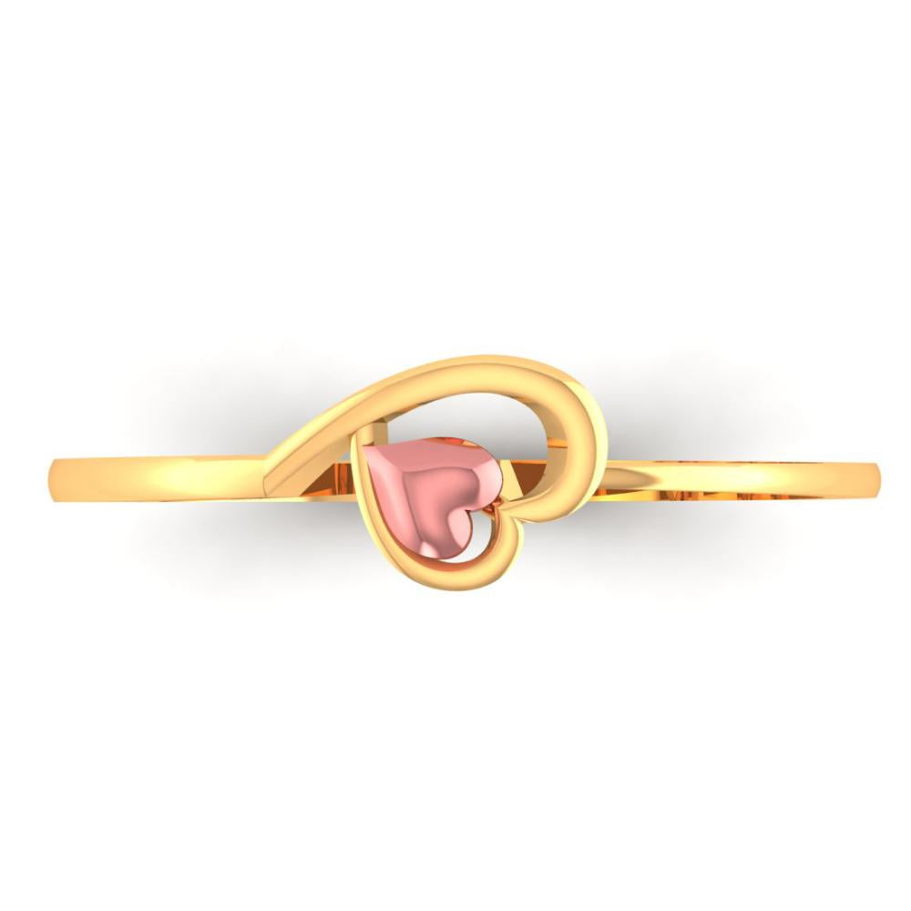 Elegant Mini Heart Centered 22K Gold Ring Design | PC Chandra Jewellers ...