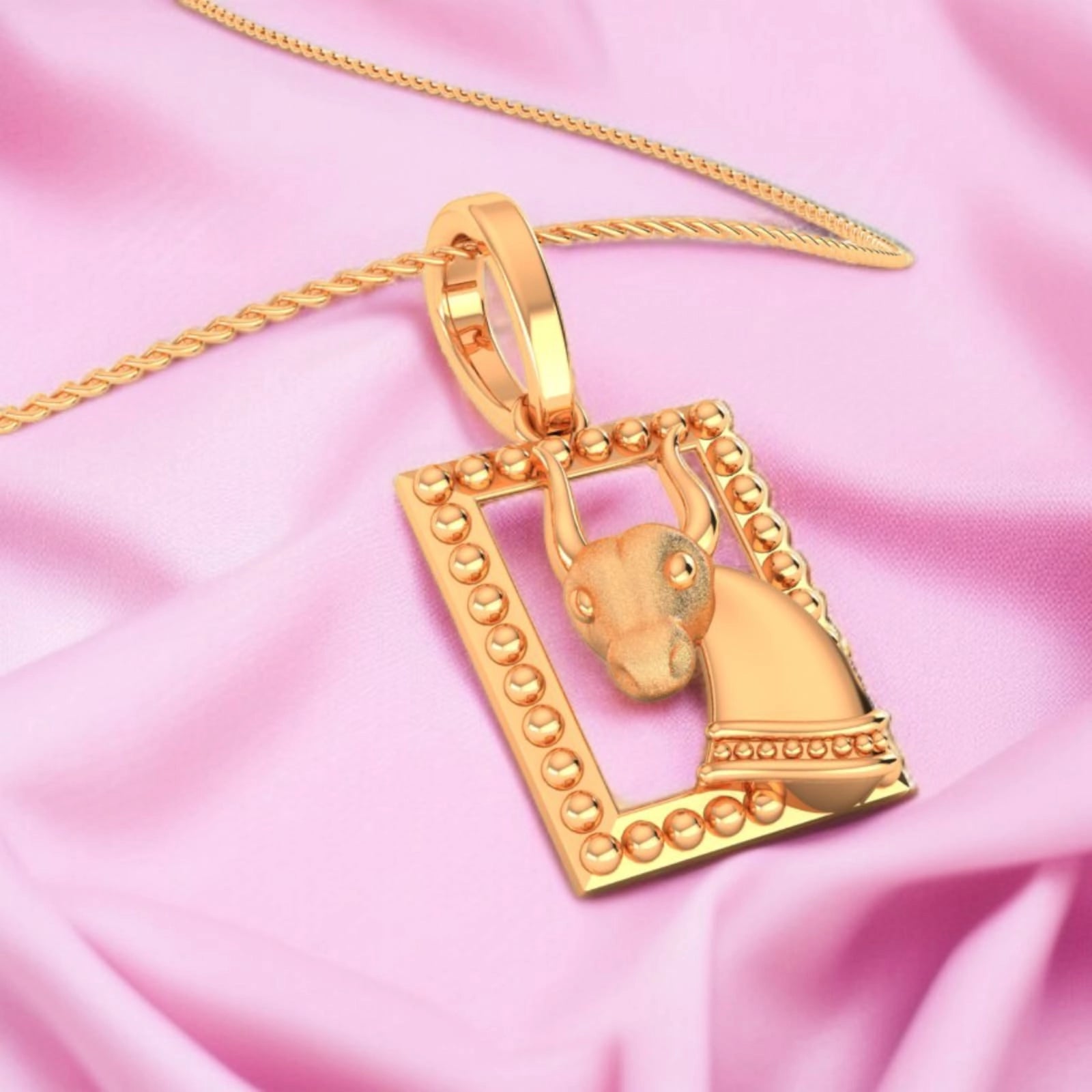 P.C. Chandra Jewellers 22KT (916) Gold Taurus Horoscope Pendant – Bull ...