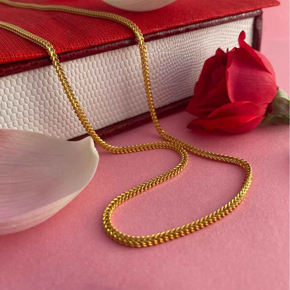 22K Gold Woven Chain Necklace | Mugdhaa Collection from PC Chandra ...