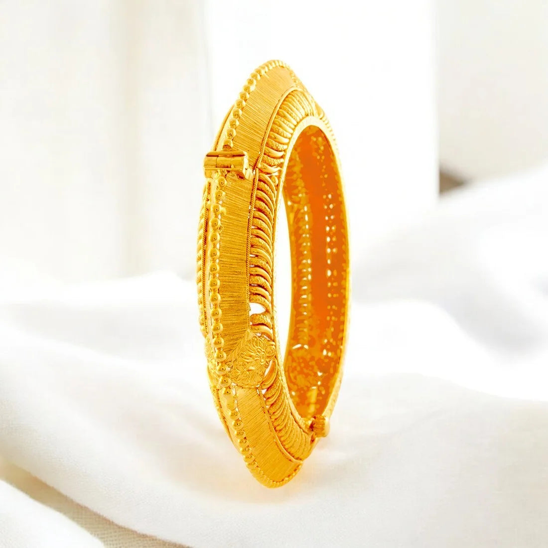 22K Gold Bangles with Traditional Gold Work | Wedding Collection from ...