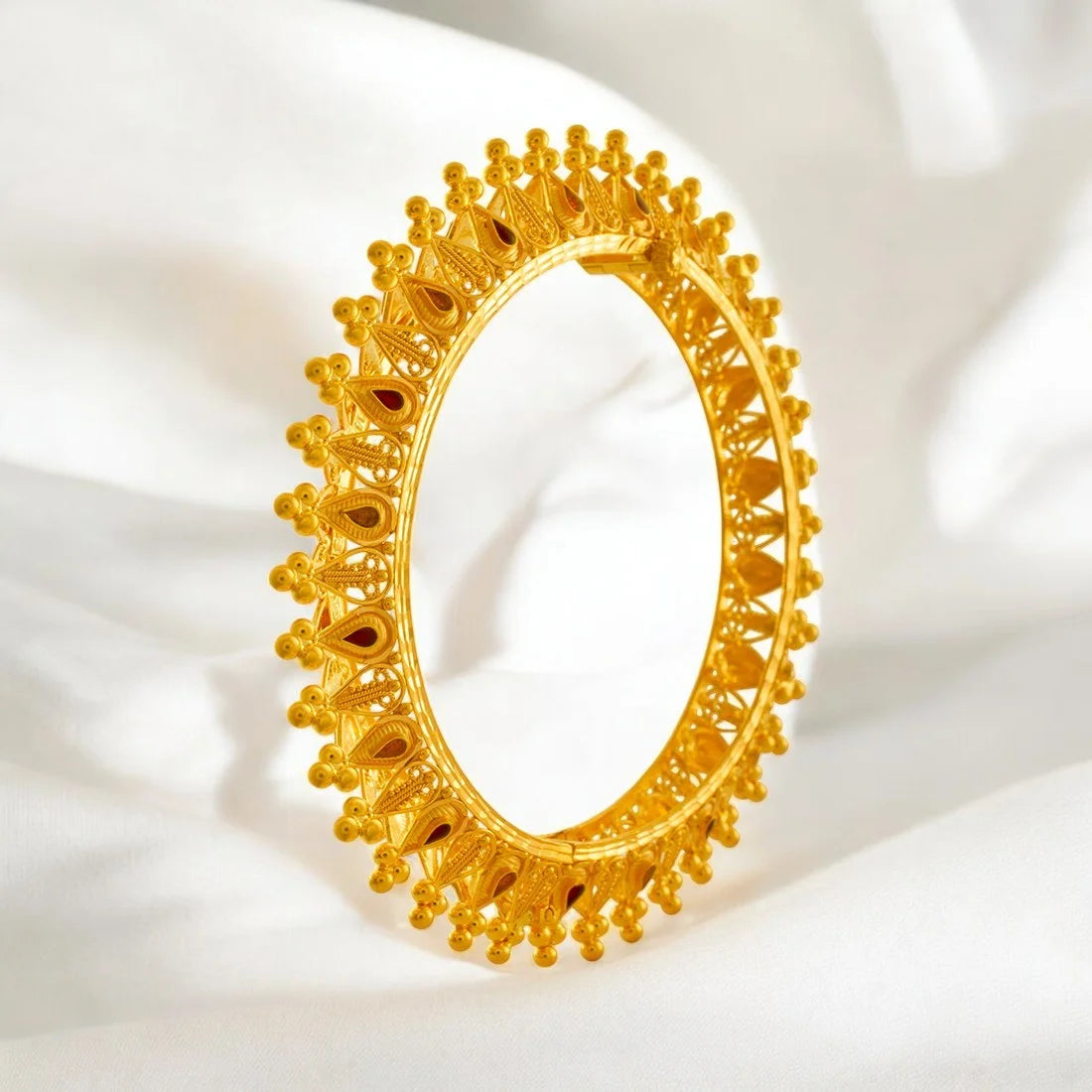 22K Gold Bangles with Bridal Crown Design | Mugdhaa Collection from PC ...