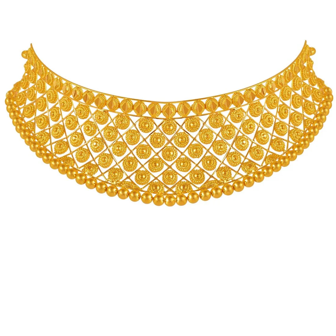 22K gold necklace mesh designed choker | PC Chandra Mugdhaa Collection ...