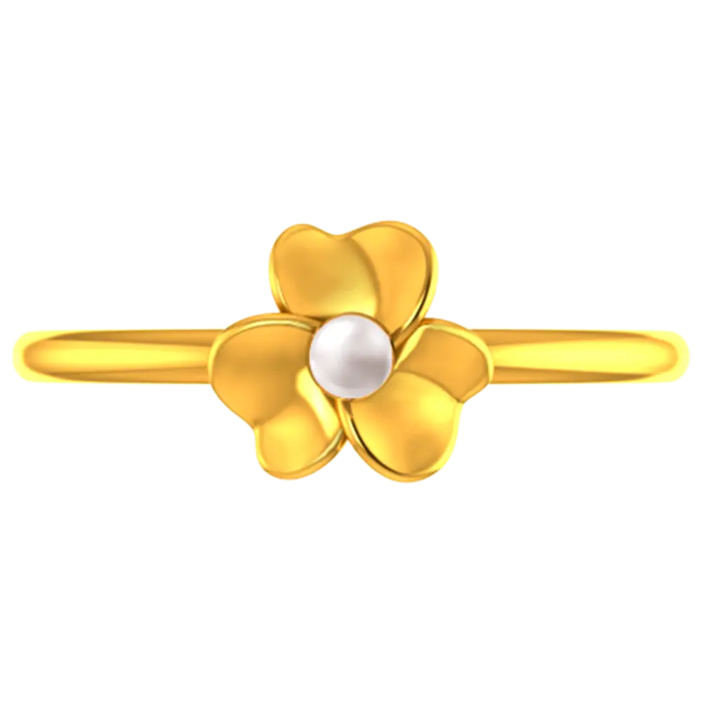Shop now 22K unique design Solid gold ring with Pearl – P.C. Chandra ...