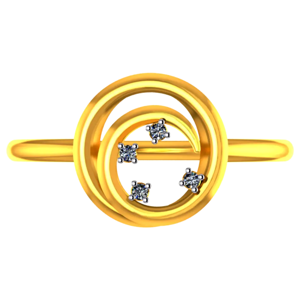 Shop now Exclusive 22K twirled design Gold Ring with stone detailing ...