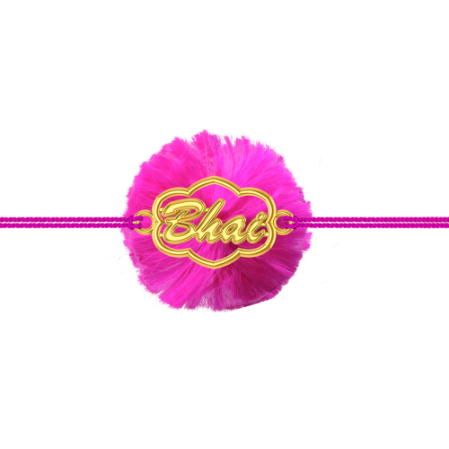 22K Gold Rakhi with Dark Pink Threads | Rakhi Collection | PC Chandra ...
