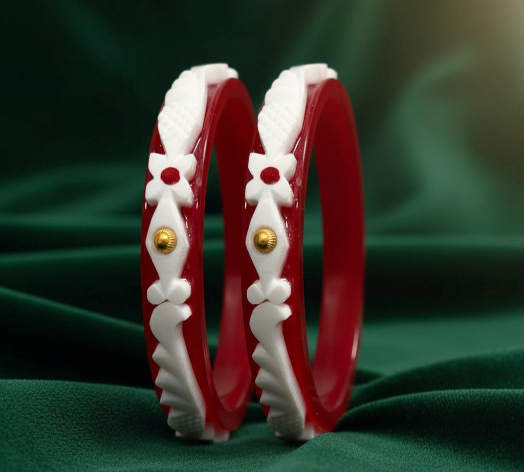 P.C. Chandra Jewellers "Shakti Sankha" 22KT Synthetic Sankha Pola ...