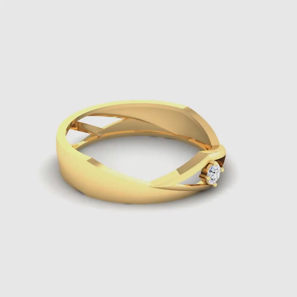 P.C. Chandra Jewellers 18KT Gold Diamond Ring for Women | Single ...